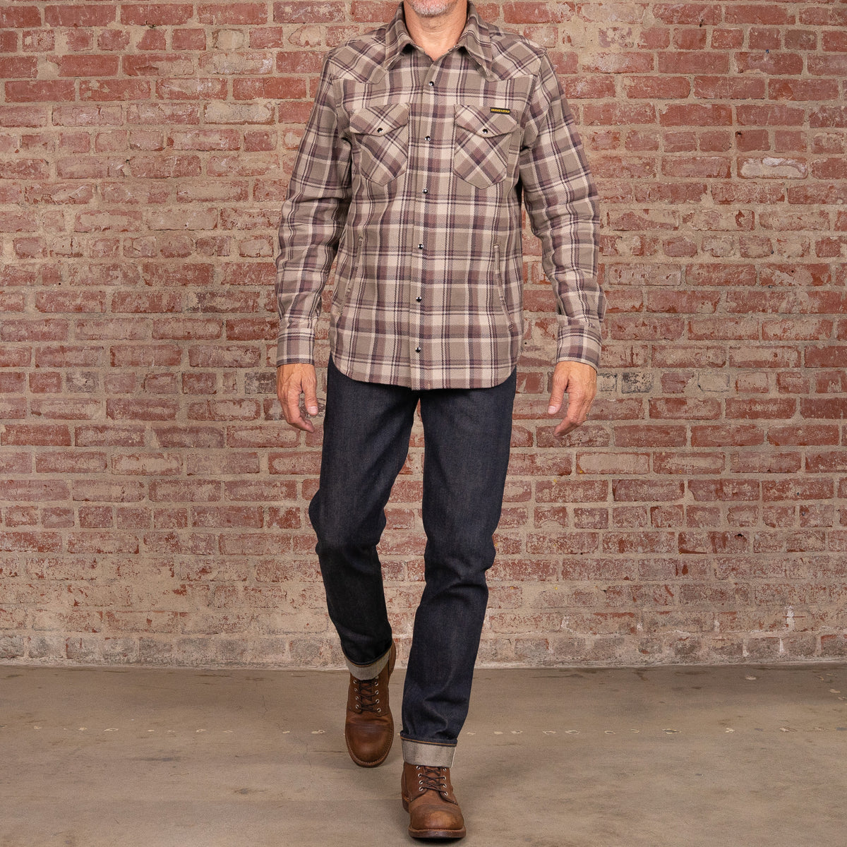Deputy CPO XH Japanese Flannel - Brown - Brave Star Selvage